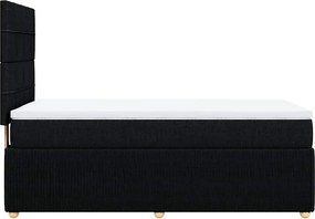 Box spring postel s matrací černá 90x200 cm textil 3291941