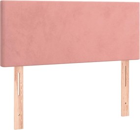 Box spring postel s matrací růžová 120x190 cm samet 3269830