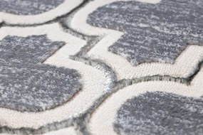 Dywany Łuszczów, Kusový koberec Core W6764 Trellis grey/cream, 80x150, šedá, chodba / předsíň