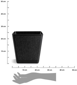 PLASTOVÝ KVĚTINÁČ PILEA TX 24X24 CM ČERNÁ