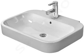 DURAVIT - Happy D.2 Umyvadlo 600x475 mm, s přepadem, s otvorem pro baterii, bílá (2316600000)