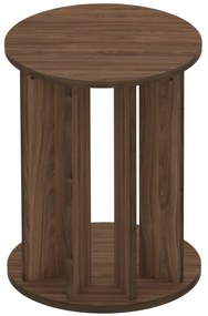 Hnědý ořechový konferenční stolek TEMAHOME Nora 50 x 50 cm