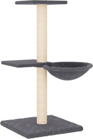 Škrabadlo pro kočky se sisalovými sloupky tmavě šedé 72 cm 171770