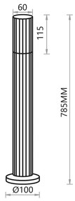 Exteriérové ​​svítidlo Vertical, 1x černé kovové stínítko, b