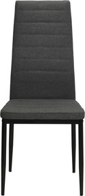 Jídelní židle 6 ks tmavě šedé textil 275379