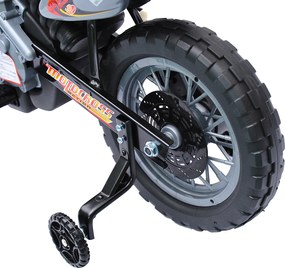 HOMCOM Dobíjecí elektrická motorka pro děti 6V od 3 let s nabíječkou a podpůrnými koly 102x53x66 cm Červená