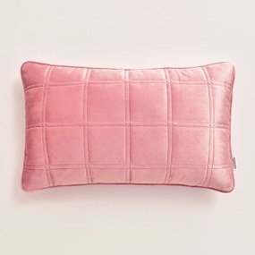 Room99 Dekorační povlak na polštář Colette Velvet Prošívané Kostky Barva: Růžová, Velikost: 50 x 50 cm