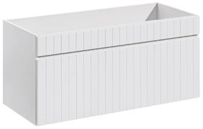 Koupelnová skříňka s umyvadlem a deskou ICONIC White DU100/1 | 100 cm