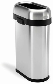 Simplehuman - Otevřený odpadkový koš 50 l, kartáčovaná nerez CW1467