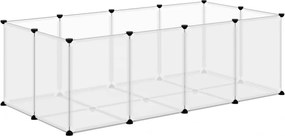 Klec pro malá zvířata průhledná 144 x 74 x 46,5 cm PP a ocel 340572
