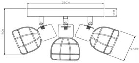 Lucide 00929/13/30 - Bodové svítidlo FILOX 3xE14/40W/230V