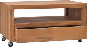 TV skříňka s kolečky 80 × 50 × 42 cm masivní teakové dřevo 326130