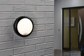 Paulmann 94187 tmavě šedé nástěnné/stropní venkovní svítidlo se senzorem pohybu LED 15W 3000K, průměr 18cm, IP44