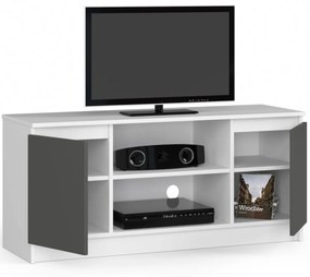 TV stolek Tonon 120 cm bílý/grafitový šedý