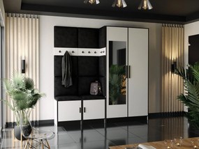 Šatní skříň Roj21 - 211,2x205x39cm bílý + černý