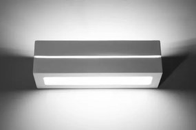 Nástěnné keramické svítidlo SOLLUX Vega line E27 1x60W bez zdroje SL.0231 bílá