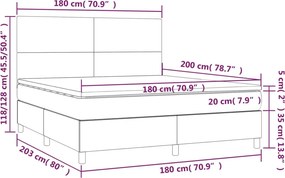 Box spring postel s matrací cappuccino 180 x 200 cm umělá kůže 3142742
