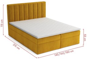 Casarredo Postel s matrací s ÚP LUCINI BOX 160x200 výběr látek