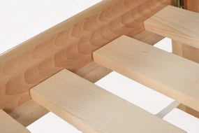 Dřevěná vyvýšená postel se zábranou LIBOR buk, 200x90