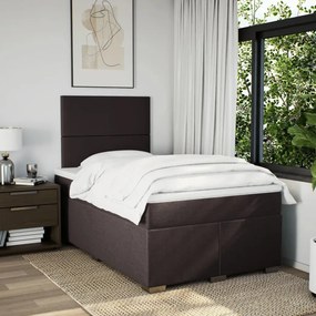 Box spring postel s matrací tmavě hnědá 120x190 cm textil 3290423