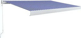 vidaXL Kazetová markýza na ruční ovládání 350 cm [3052671] Barva: Krémová (bílý rám)