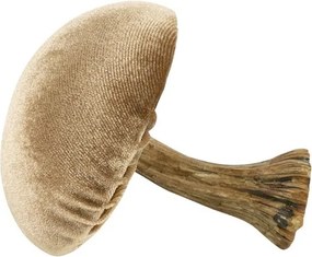 Sametová dekorace béžová houba Mushroom - 10*10*10cm