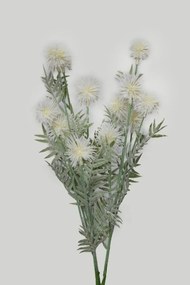 Bílé umělé luční květiny 55cm