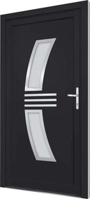 vidaXL Vchodové dveře 108 x 200 cm PVC [3187939] Barva: Bílá