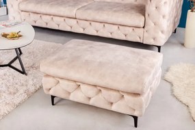 Taburet moderně barokní champagne velvet/ 42642