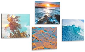 Set obrazů okouzlující mořská krajina Varianta: 4x 40x40