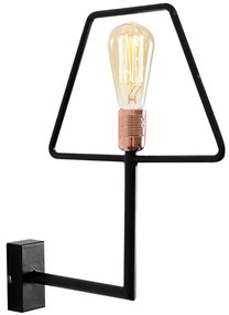 OnaDnes -20% Nordic Design Černé kovové nástěnné světlo Jolita