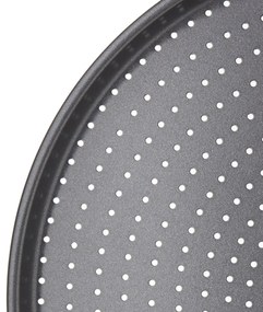 Kitchen Craft Kulatý plech na pečení Pizza Tray ⌀ 32 cm, šedá barva, kov