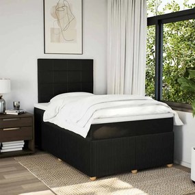 Box spring postel s matrací černá 120x190 cm textil 3294297