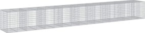 Gabionový koš s víkem 850 x 100 x 100 cm pozinkované železo 3295205