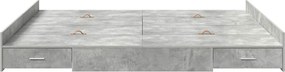 Rám postele s úložným prostorem Betonově šedá 180 x 200 cm 3335272
