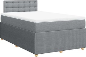 Box spring postel s matrací světle šedá 120 x 200 cm textil 3289737