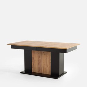 Jídelní rozkládací stůl Venetto 160/410 cm dub Craft zlatý/černý