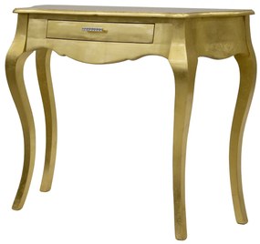 Dřevěný stůl zlatý 62860