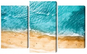 Vícedílný obraz Letecký Pohled Na Oceán A Pláž Nedostatek Nedostatek Plátno Canvas 120x80