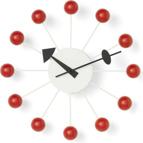 Výprodej Vitra designové nástěnné hodiny Ball Clock - červená