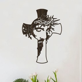 dřevo života Dřevěný kříž s ježíšem na zeď Zvolte rozměr (cm): 40x54, Zvolte barvu dekoru: Wenge