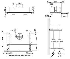 Beko CTB6250X Výsuvný odsavač par