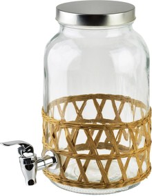 Skleněná nádoba na nápoje s kohoutkem MODERN KITCHEN 3,5 l čirá