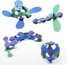 Clixo Itsy Green  Blue Magnetická stavebnice / 18ks / od 4 let