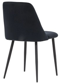 Jídelní židle Night, 2ks, černá, 56x49x87