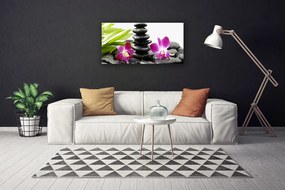 Obraz na plátně Kameny Zen Lázně Orchidej 120x60 cm