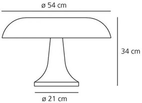 Artemide 0056050A Nesso, oranžová designová stolní lampa, 4x25W E14, výška 34cm