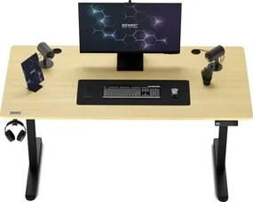 SENSE7 Nojo Pracovní stůl černá-borovice / elektricky nastavitelná výš