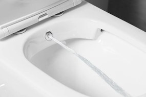 Sapho Sapho, PACO CLEANWASH WC kombi mísa, integrovaná baterie a bidetová sprška, spodní/zadní, bílá, PC1012RX