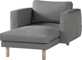 Potah na IKEA Norsborg šezlong s loketními opěrkami barva modrá látka pletený vzor
